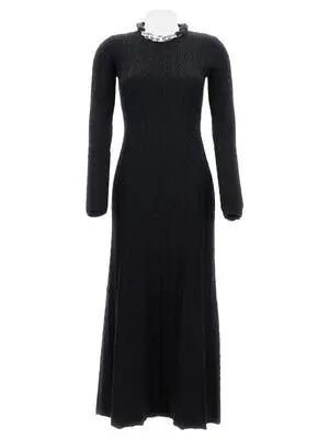 Rabanne Long Sleeve High Neck Dress - Multicolor