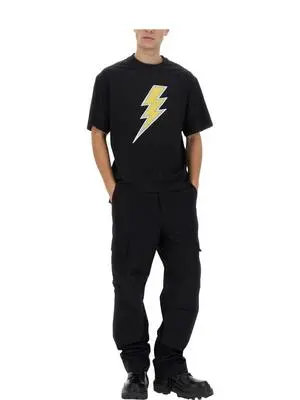 Neil Barrett Logo Patch Crewneck T-shirt - Black