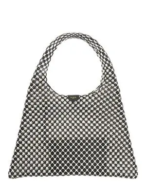 Alaïa Woven Leather Hobo Shoulder Bag - Black
