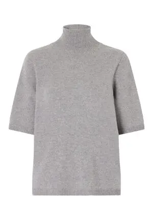 Alaïa Cashmere-blend Turtleneck Sweater - Gray