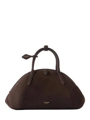 Alaïa Suede Small Tote Bag - Brown