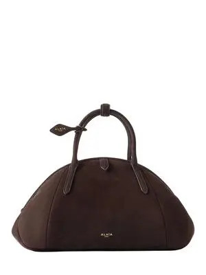 Alaïa Alaïa Suede Small Tote Bag Chocolate