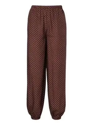 Posse Evie Polka-dot Balloon Pants - Brown