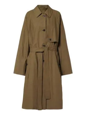 Calvin Klein Zeland Cotton Trench Coat - Brown