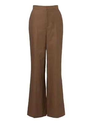 Ralph Lauren Dean Linen Wide-leg Pants - Brown