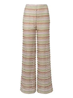 Veronica Beard Fatima Crochet Wide-leg Pants - Multicoloured