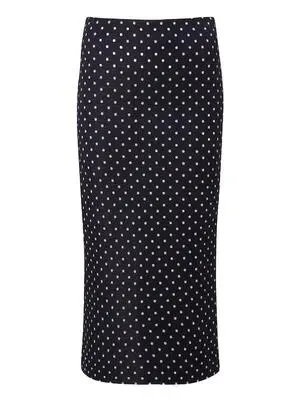 MAX MARA Max Mara Polka-Dot Jersey Midi Skirt