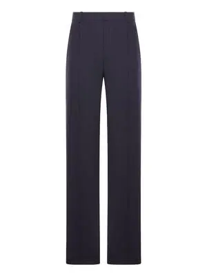Saint Laurent High-waisted Wool Trousers - Multicolor