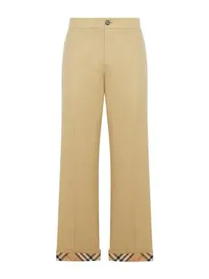 BURBERRY BURBERRY Gabardine Trousers With Embroidered Detail