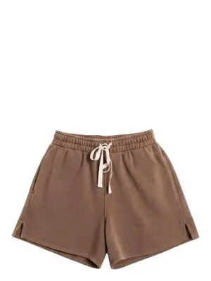 ARIKO Stone French Terry Day Shorts - Brown