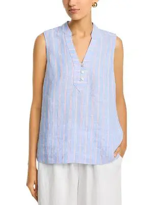 Tommy Bahama Sea Salt Bay Sleeveless Linen Top - Grape Pools