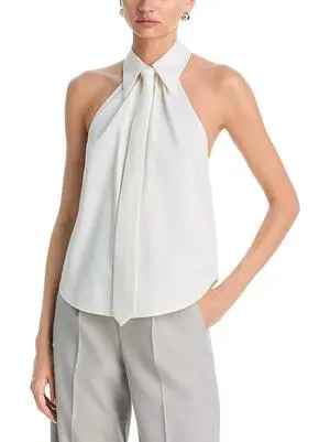 L'AGENCE L'agence Wren Halter Top With Necktie Detail