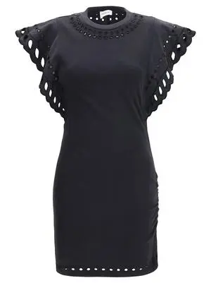 Isabel Marant Étoile Orlane Cotton And Broderie Dress - Black