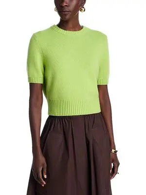 TOCCIN Elsie Short Sleeve Sweater - Lime