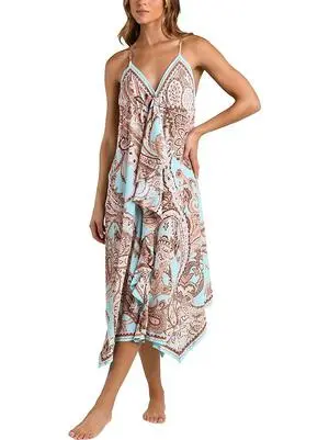 L'Agence Elisa Traditional Paisley Midi Cover-up Dress - Multi