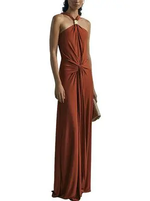 REISS Fortuna Maxi Dress - Rust