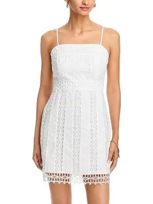 black lace dress with white lining Lace Back Dress main image 1