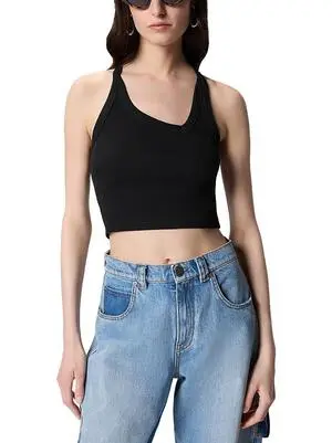 PINKO Pinko Brandy Ribbed Tank Top