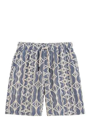 Oas Arko Nicola 8.7" Patterned Shorts - Dust Blue