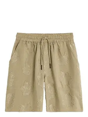 Oas Palmoza Nicola Woven Floral Shorts - Beige