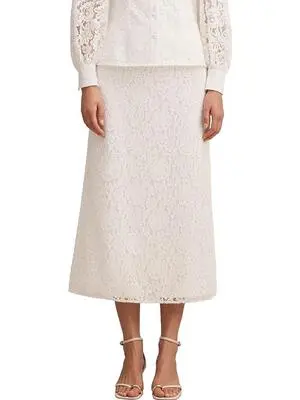 EVER NEW Loretta Lace Midi Skirt - Porcelain Co-ord