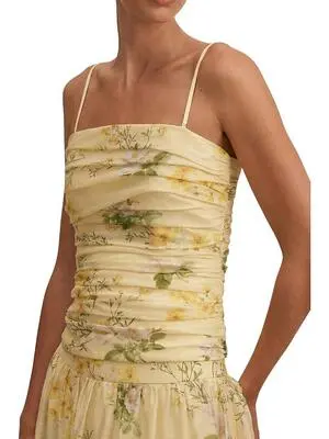 EVER NEW Ever New Palmer Gathered Strapless Top - Floral Print