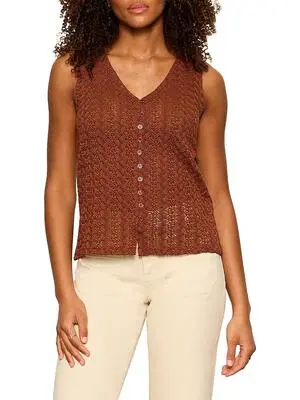 Sanctuary Button Front Tank - Ancient Clay