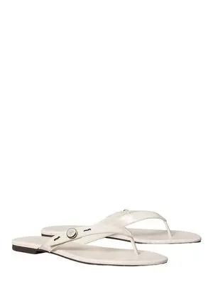 Tory Burch Romy Thong Sandals - Light Cream