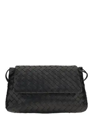Bottega Veneta Intrecciato Shoulder Bag - Black