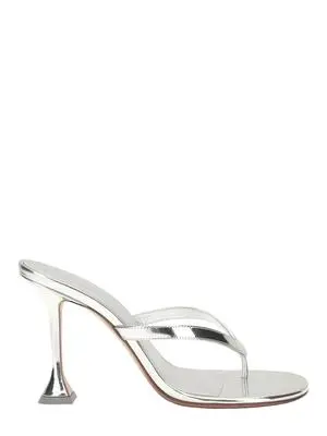 Amina Muaddi Juliette Thong Sandals - Silver