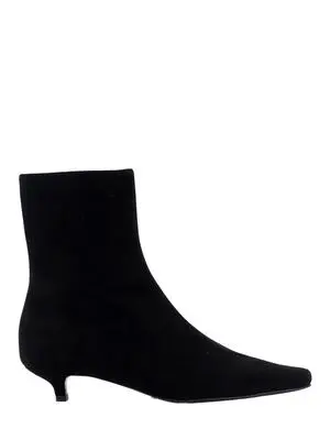 TOTEME Slim Suede Boots - Black