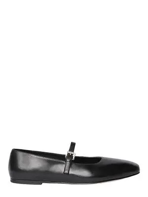 Whistles Leather Mary Jane Ballet Flats - Black