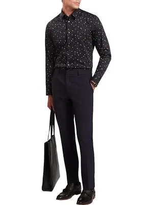 Ted Baker London Iskran Slim Fit Ditsy Floral Shirt - Navy