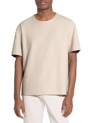 Theory Silver Cloud Soft Terry Boxy T-shirt - Warm Silver Cloud