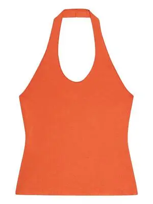Theory Halter Neck Tank Top - Poppy