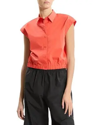 Theory Button Front Top - Poppy