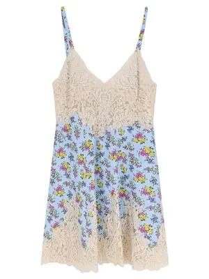 Dolce & Gabbana Silk Blend Dress With Mazzolini Di Fiori Print - Multicolor