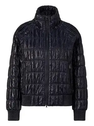 Bogner Sherry Quilted Jacket With Stand Collar And Zip-up Closure - Navy Blue