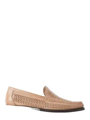 Brunello Cucinelli Woven Leather Loafers - Brown