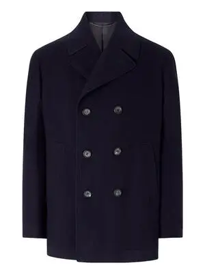 Canali Double-breasted Wool Jacket - Blue