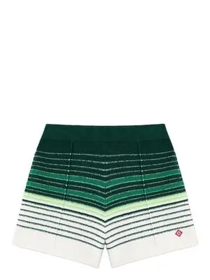 Casablanca Boucle Stripe Shorts - Green