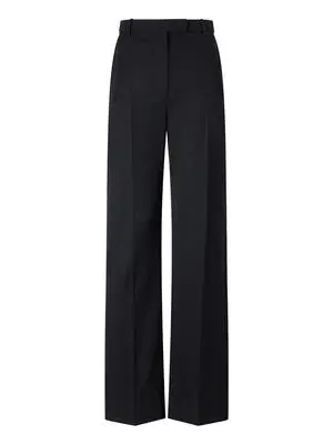 Alexander McQueen Wool Straight-leg Trousers - Black