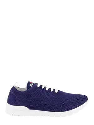 Kiton Knitted Fabric Lace-up Sneakers - Blue
