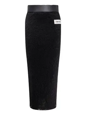 Dolce & Gabbana Lace Midi Skirt - Black