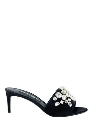 DOLCE & GABBANA DOLCE & GABBANA Embellished Satin Mules