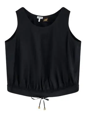 LOEWE LOEWE Paula's Ibiza Sleeveless Round Neck Top With Anagram Embroidery