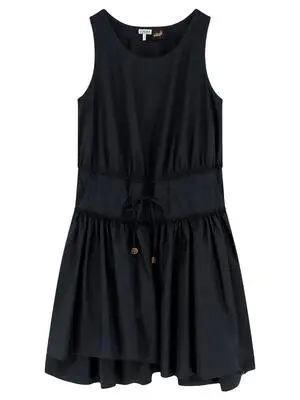 Loewe Sleeveless Embroidered Cotton Dress - Black