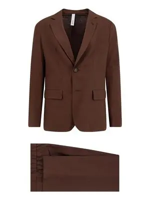 HEVO Galatina Linen And Viscose Suit - Brown