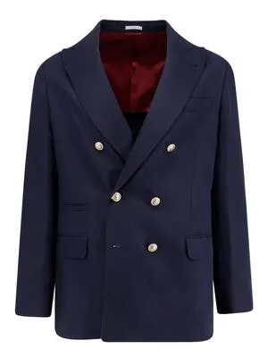 Brunello Cucinelli Silk And Linen Blazer - Blue