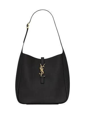 Saint Laurent Le 5 À 7 Leather Shoulder Bag - Black